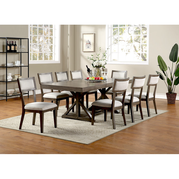 One Allium Way® 9 - Piece Extendable Trestle Dining Set | Wayfair